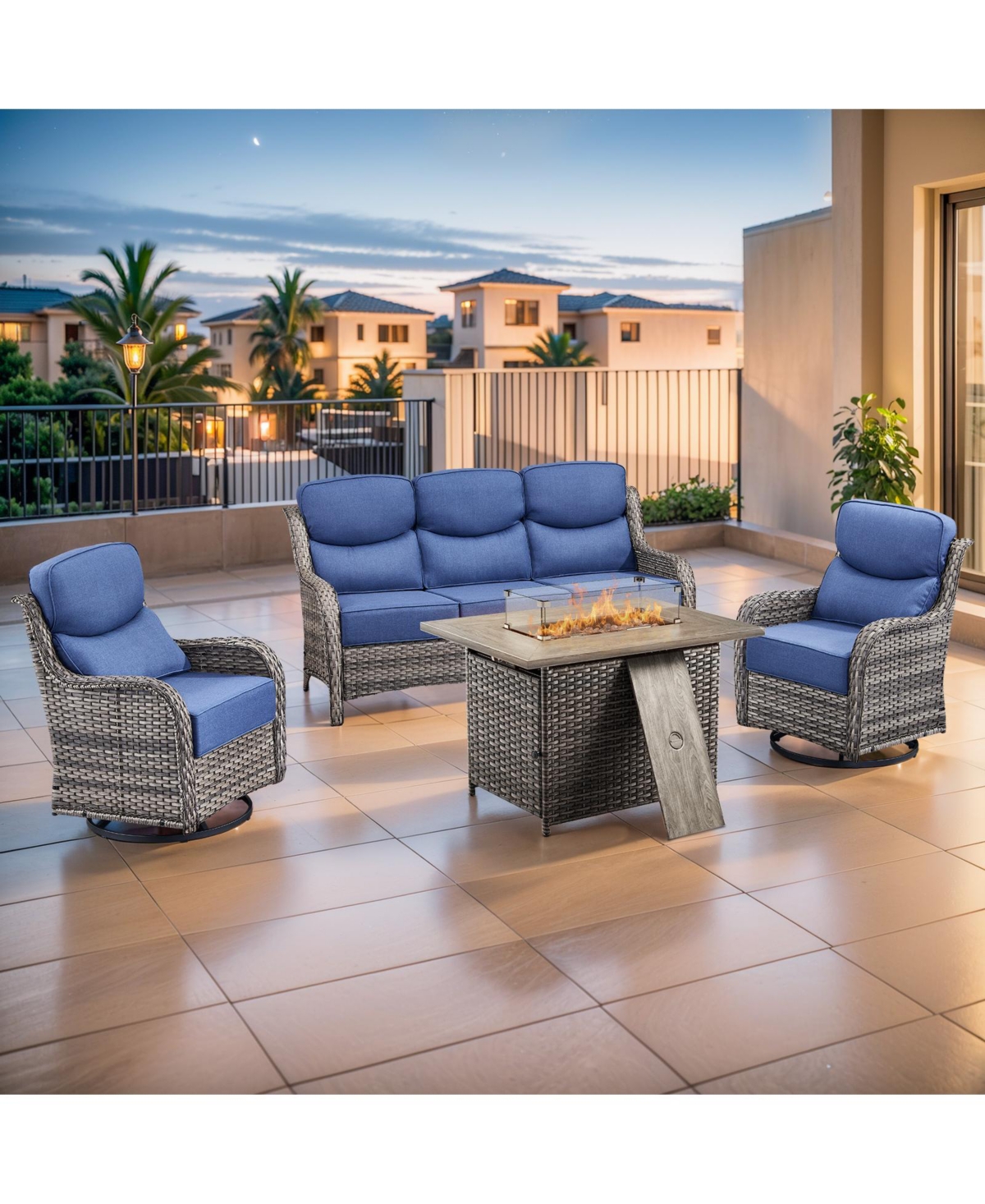 Click here for Pocassy 6-Piece Patio Set with High Back Swivel Ch... prices