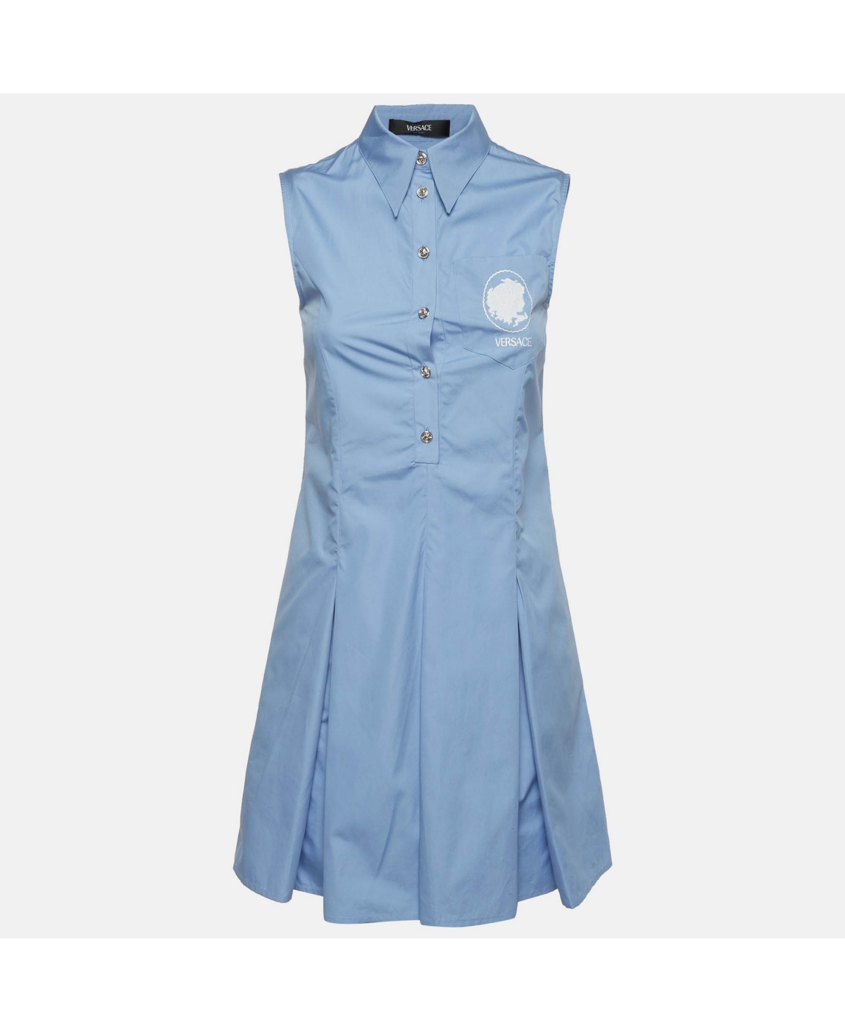 Click here for Pre-Owned Versace Womens Cotton Pleated Sleeveless... prices