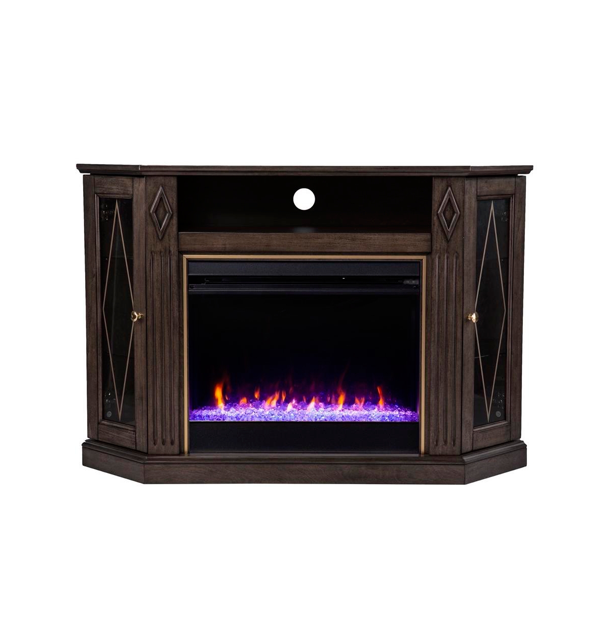 Click here for Augusta Home Fireplace Media Storage - Brown/color... prices