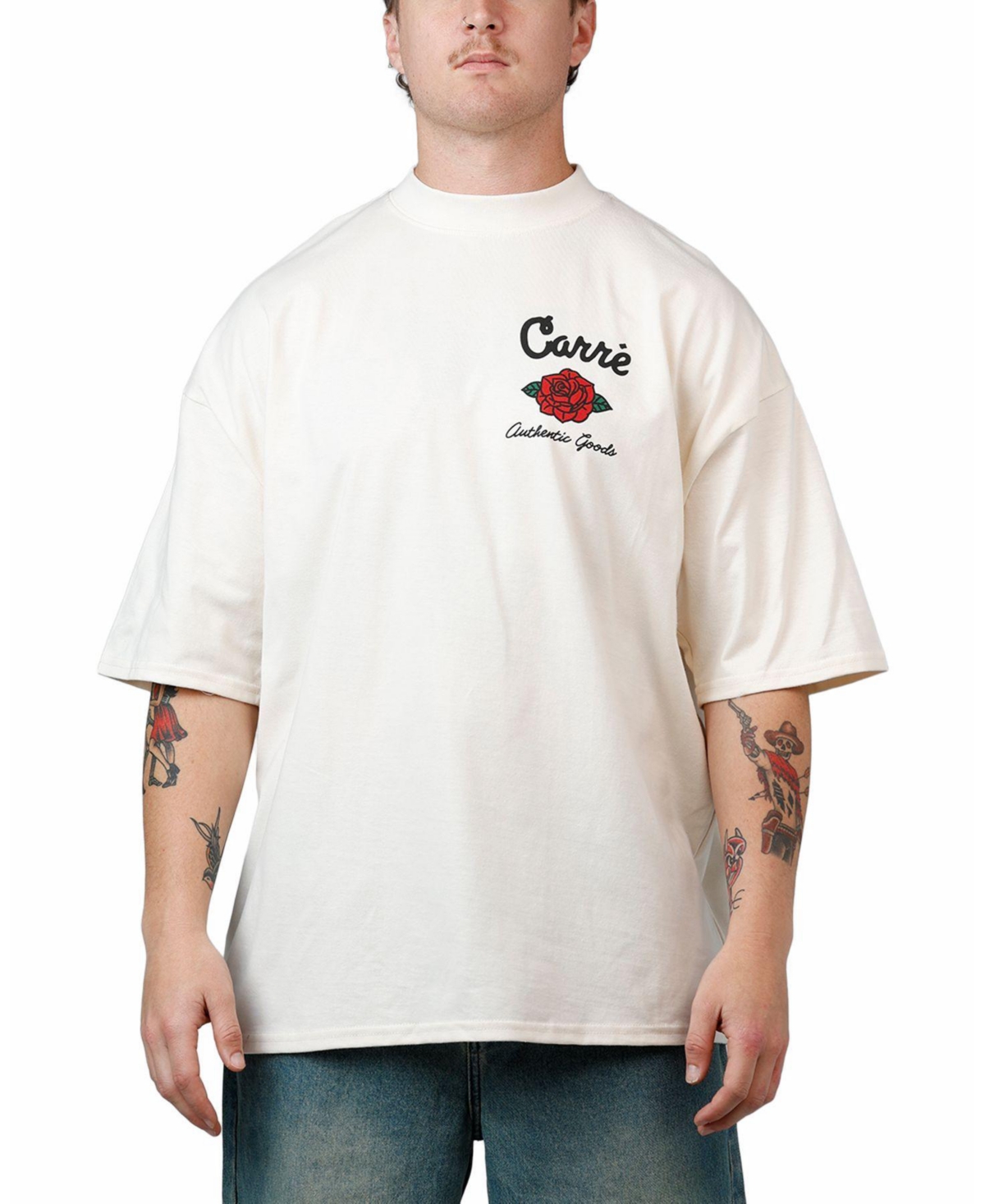 Click here for Carre Mens Rosa T-Shirt - White prices
