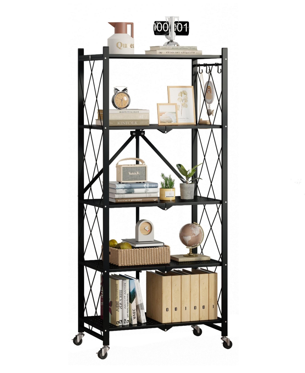 Click here for Gouun 5-Tier Foldable Metal Storage Shelf with Loc... prices