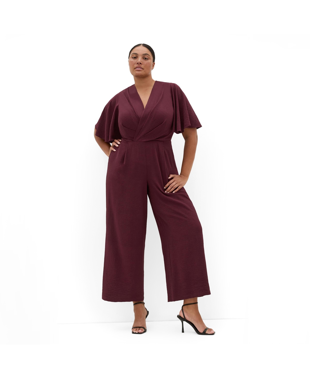 Click here for City Chic Womens Braelynn V Neck Jumpsuit - Dark c... prices
