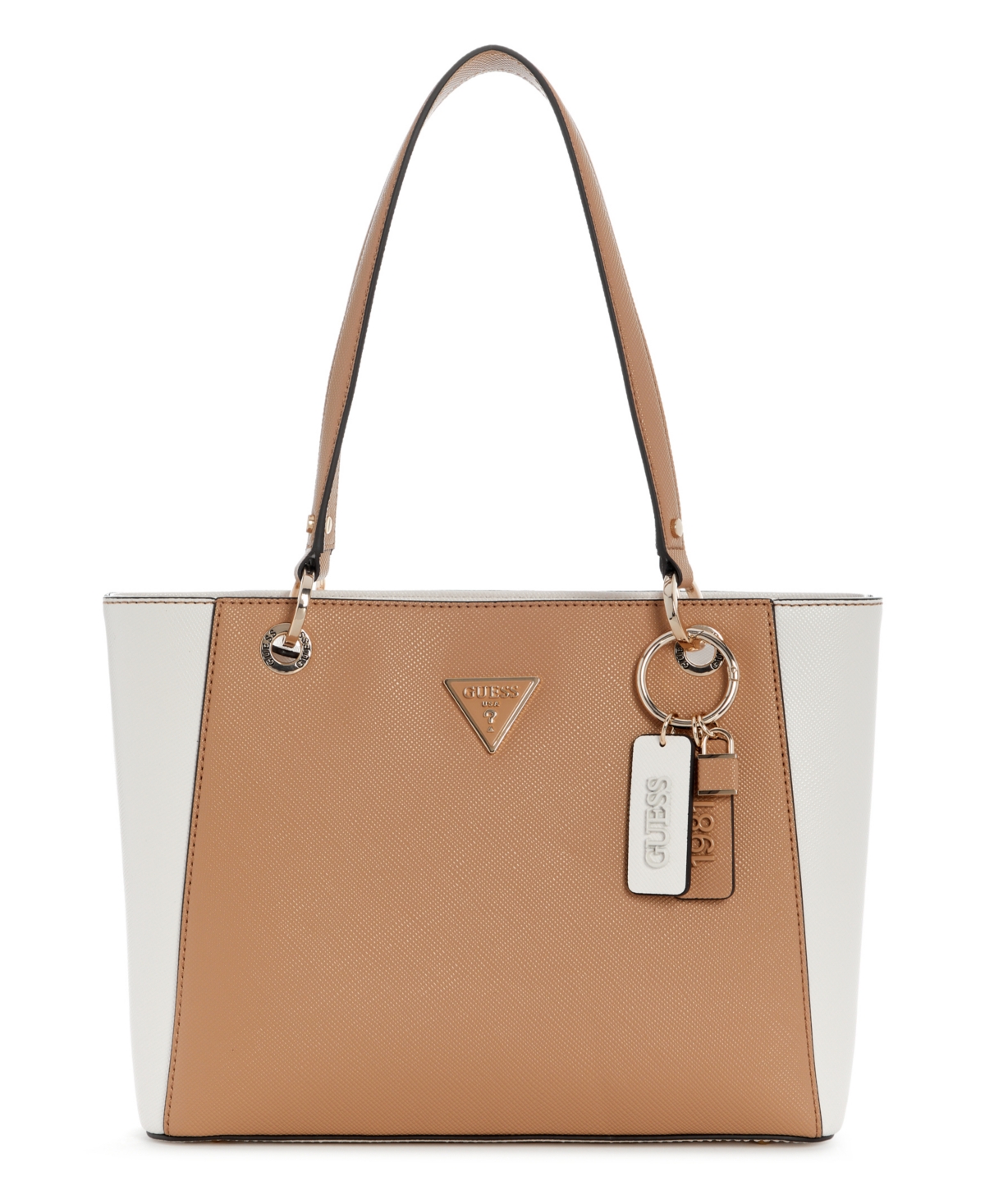 Click here for Guess Noelle Large Tote Handbag - Off White/Beige prices