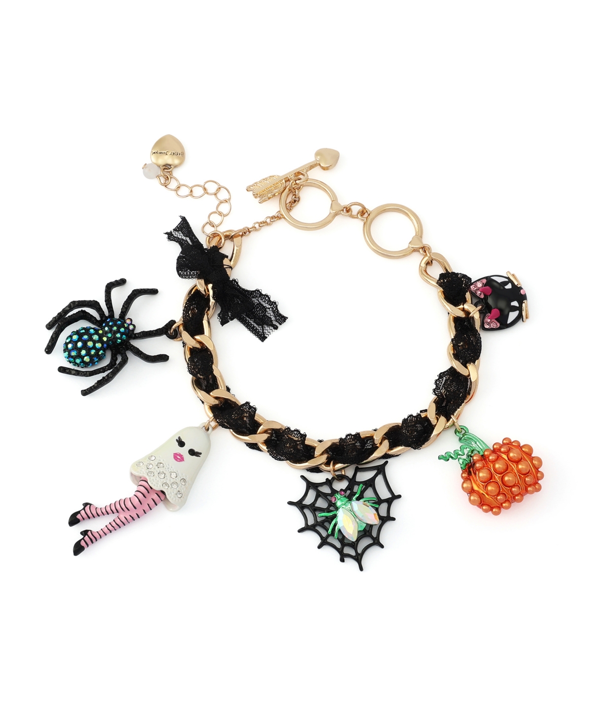 Click here for Betsey Johnson Faux-Stone Halloween Ghost Spider C... prices