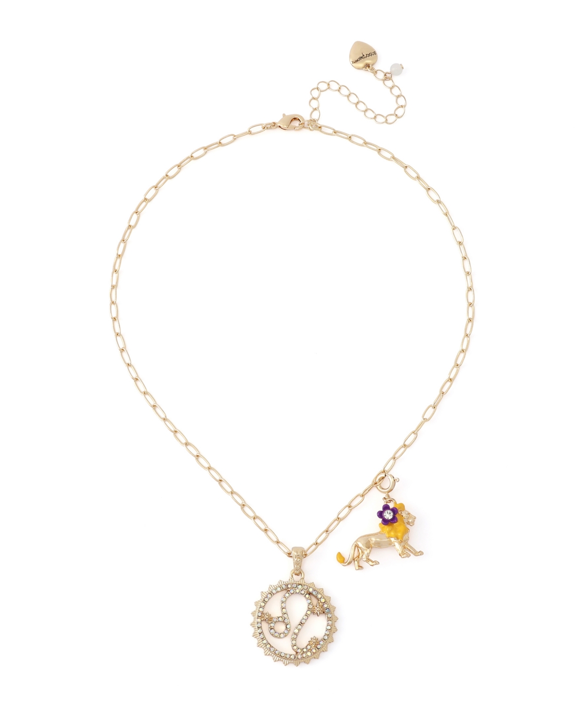 Click here for Betsey Johnson Faux-Stone Leo Celestial Pendant Ne... prices