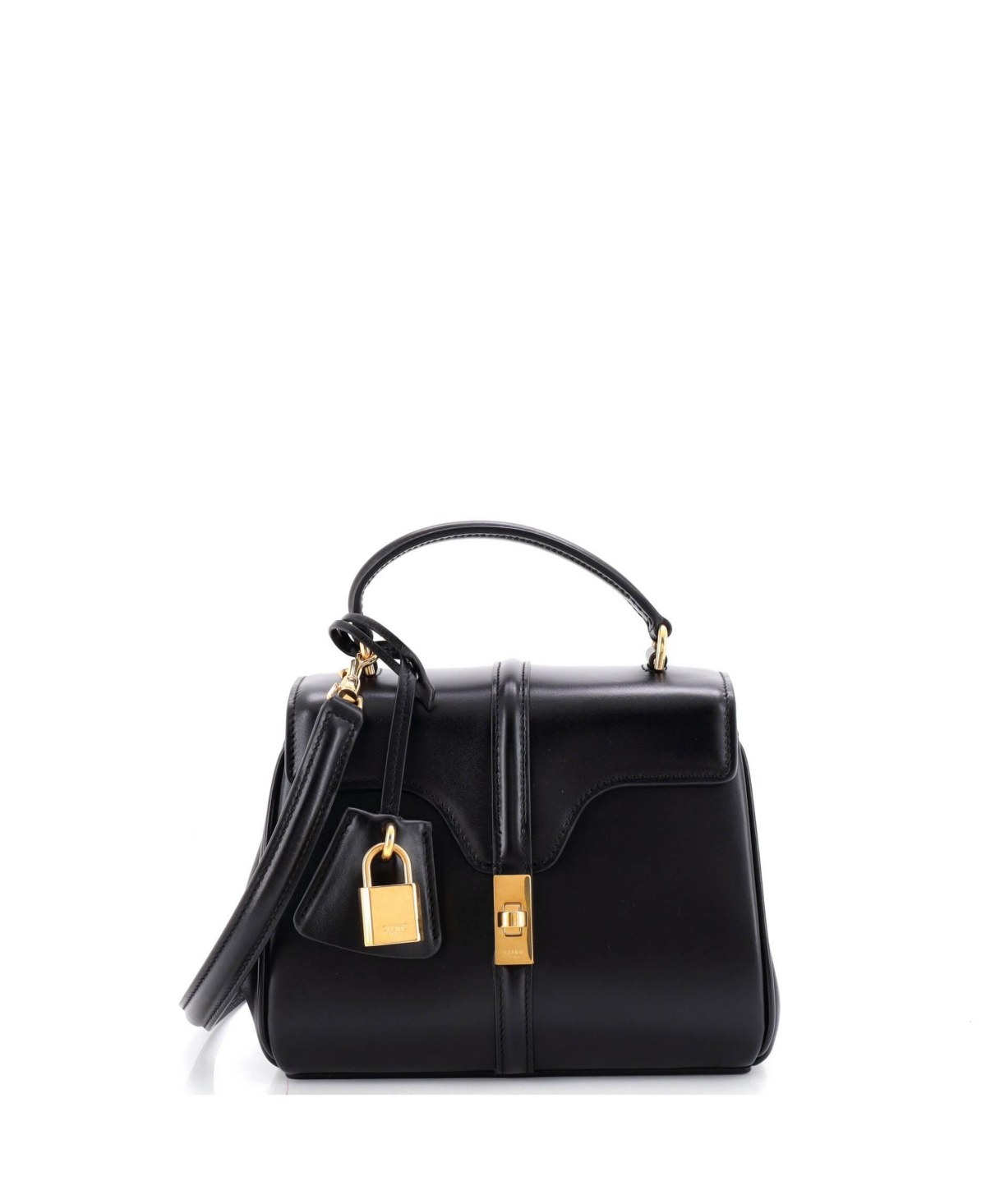 Click here for Pre-Owned Celine Mini 16 Top Handle Bag Smooth Cal... prices