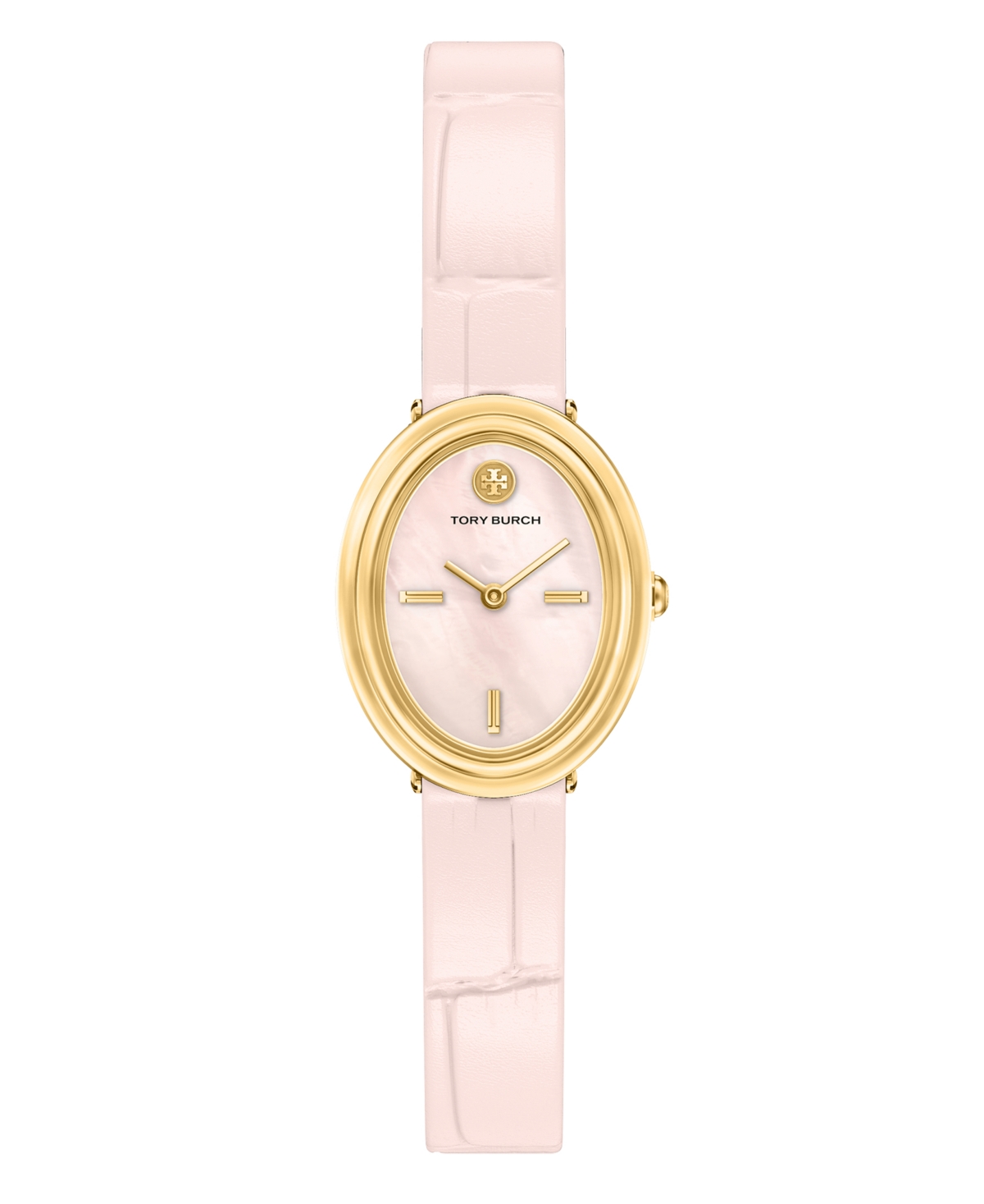 Click here for Tory Burch Womens Oval Pink Leather Watch 22mm - P... prices