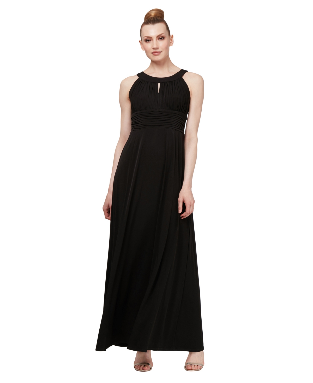 Click here for Sl Fashions Pleated Maxi Dress - Black prices