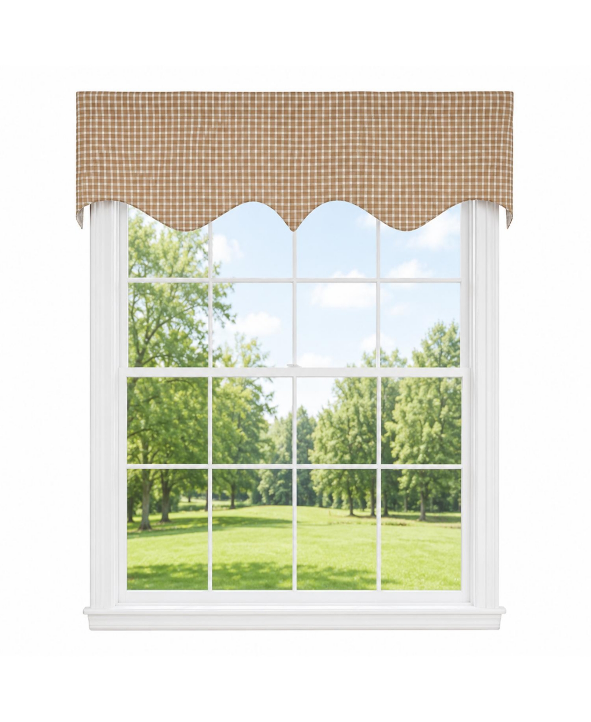 Click here for Rlf Home Texture Check Regal Window Valance 100 Co... prices