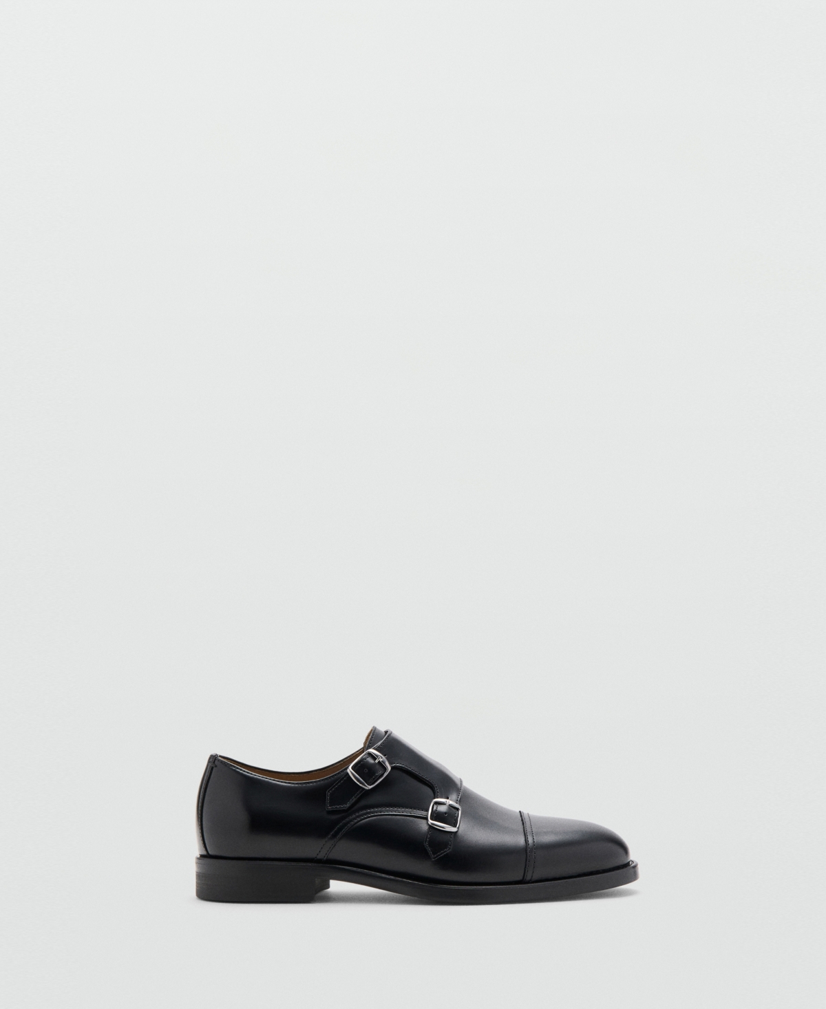 Click here for Mango Mens Double Buckle Leather Shoes - Black prices
