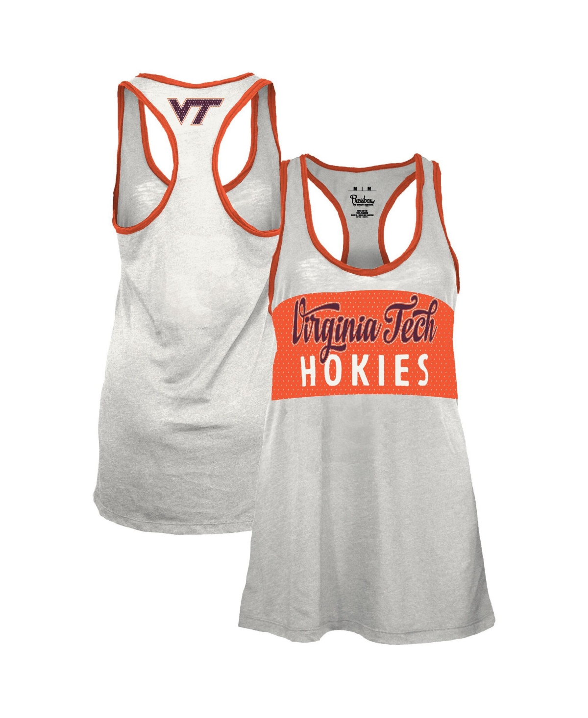 Click here for Pressbox Womens White/Orange Virginia Tech Hokies... prices