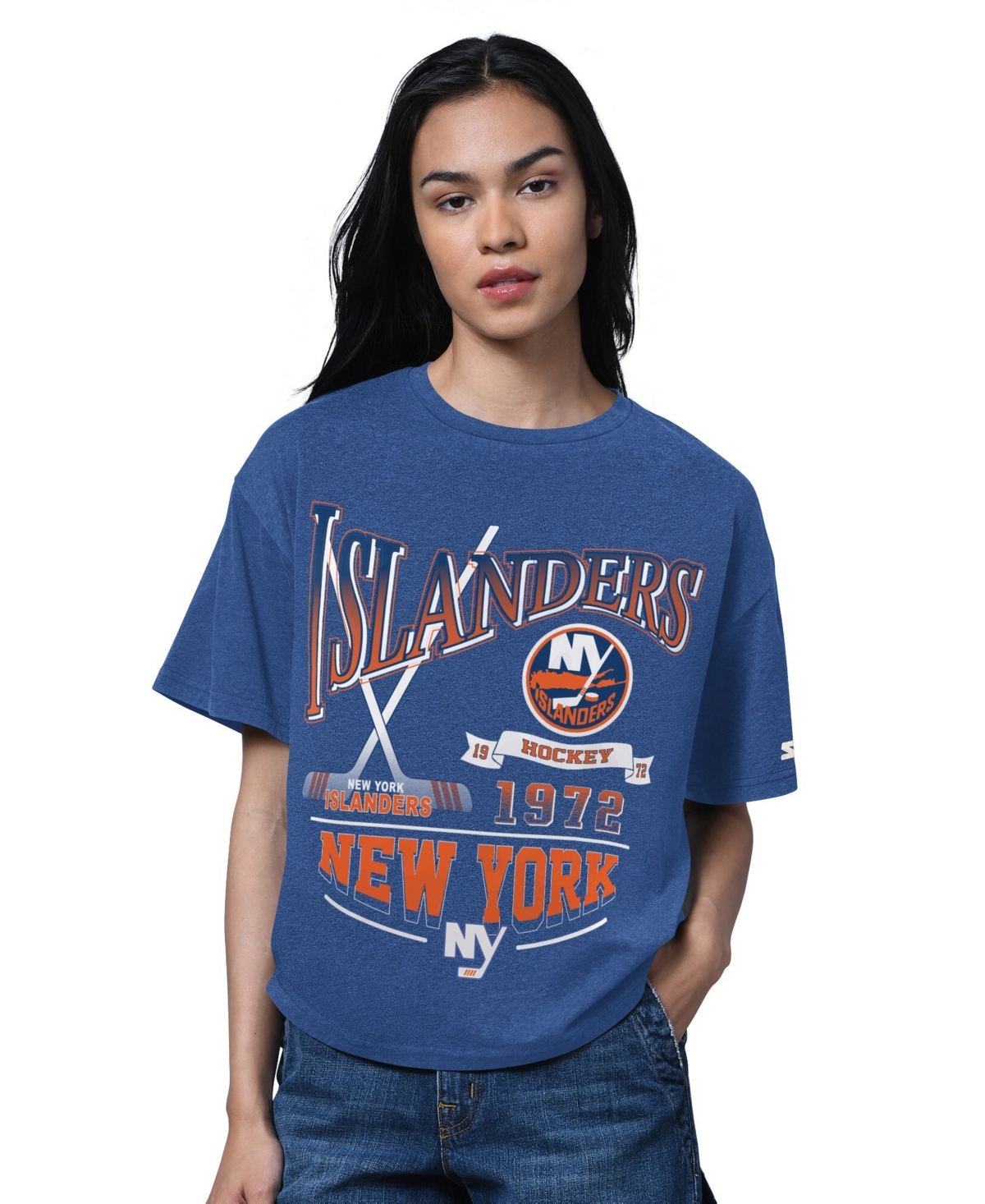 Click here for Starter Womens Heather Royal New York Islanders Ov... prices