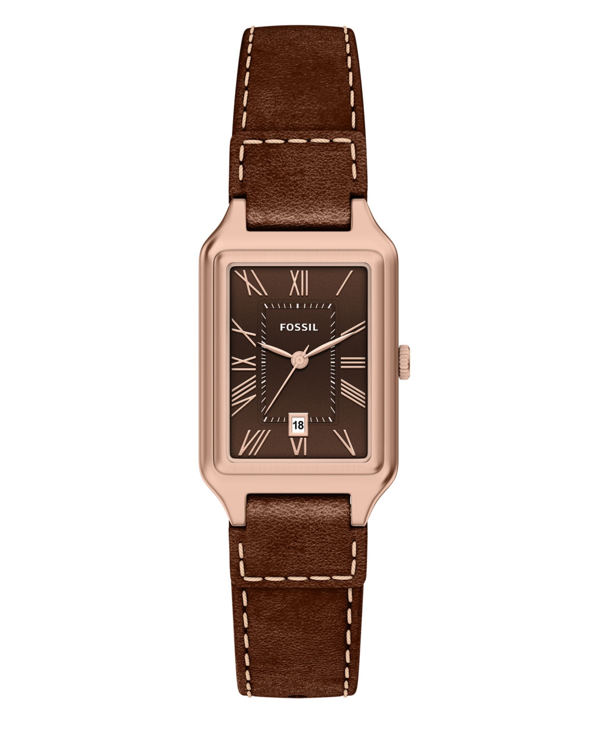 Click here for Fossil Womens Raquel Three-Hand Date Brown Leather... prices