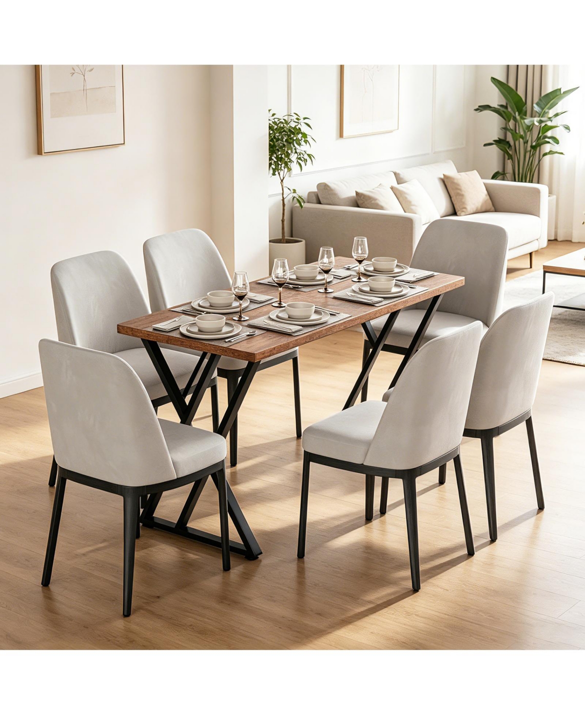 Click here for gaomon Modern Rectangular Dining Table for 6 â S... prices