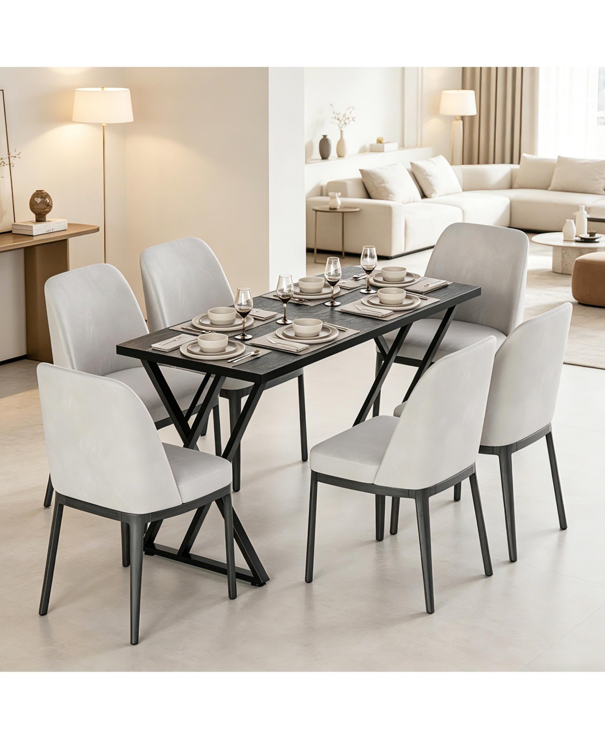 Click here for gaomon Modern Rectangular Dining Table for 6 â S... prices