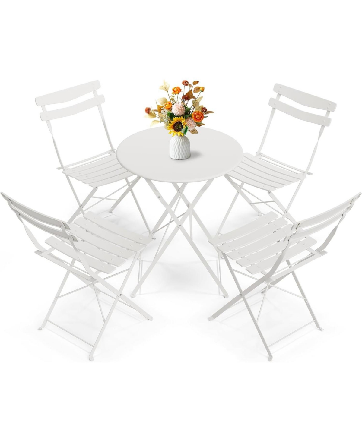 Click here for gaomon 5 Piece Patio Bistro Set - Metal Frame Fold... prices