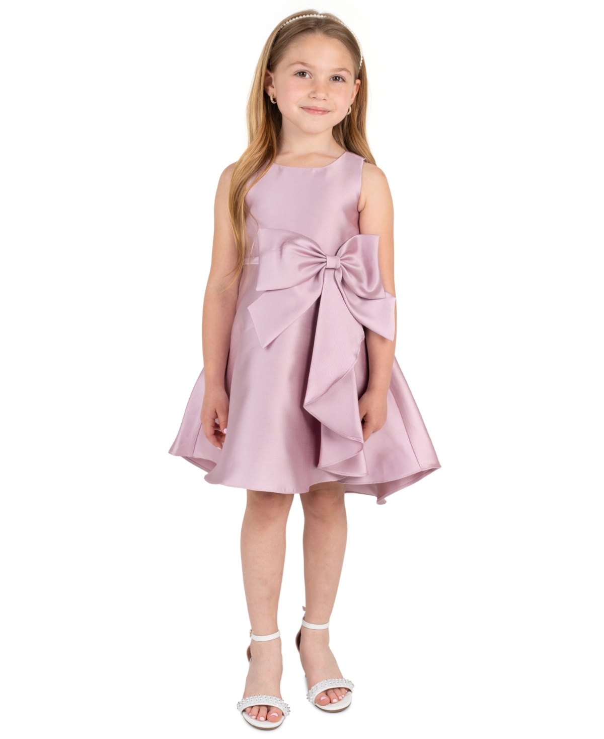 Click here for Rare Editions Girls 2T-6X Solid Mikado Cascade Bow... prices