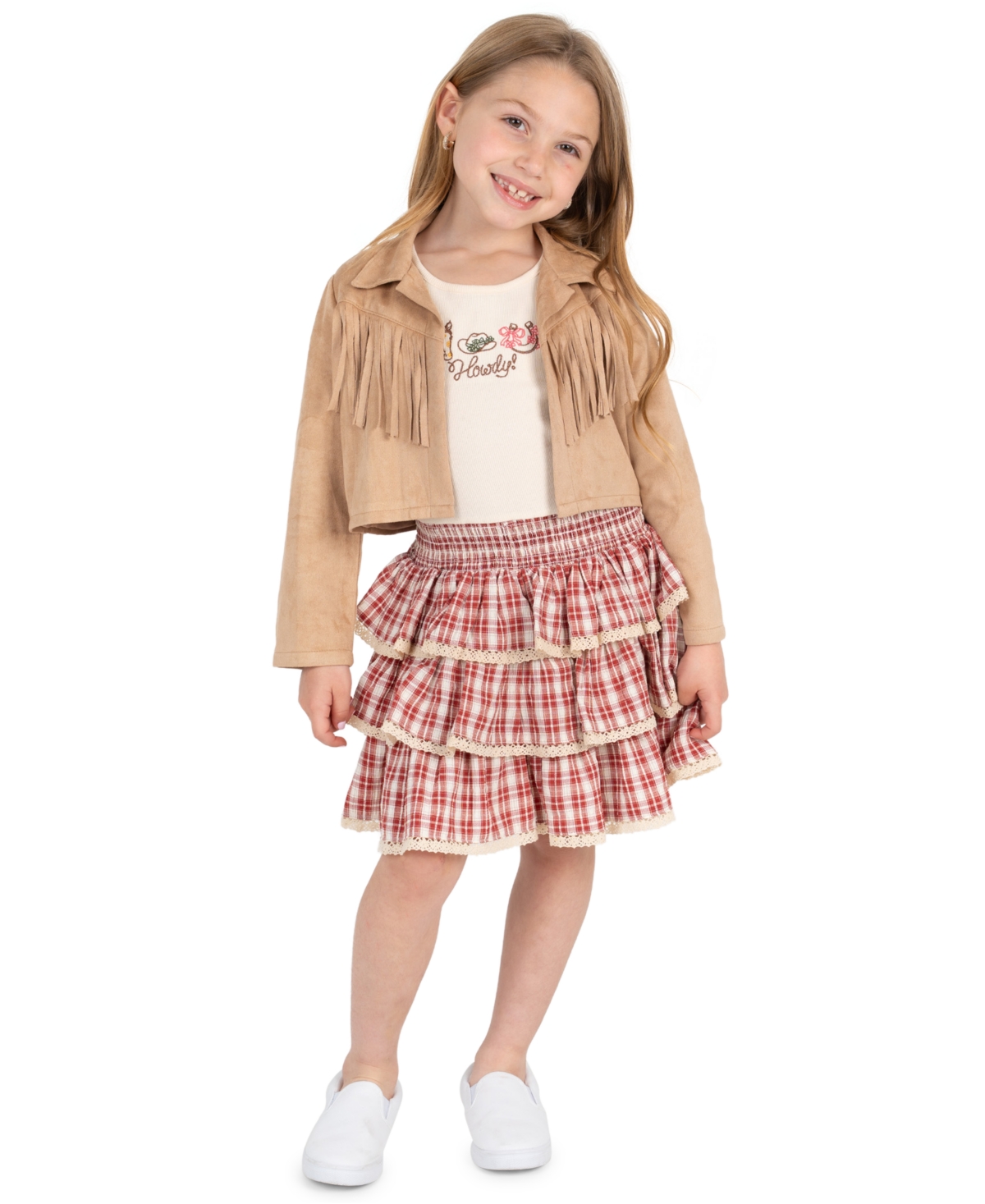 Click here for Rare Editions Girls 2T-6X Fringe Jacket  Graphic T... prices
