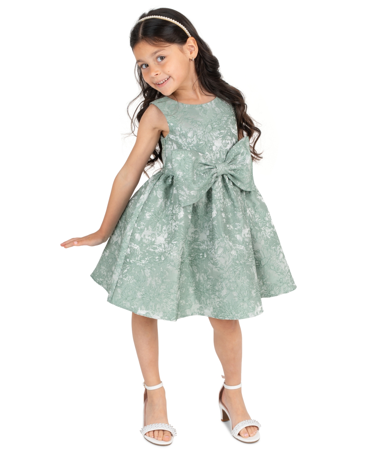 Click here for Rare Editions Girls 2T-6X Brocade Bodice with Larg... prices