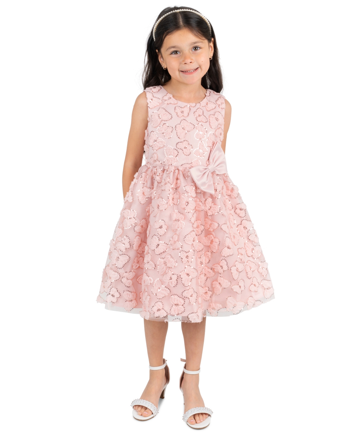 Click here for Rare Editions Girls 2T-6X Butterfly Soutache Satin... prices