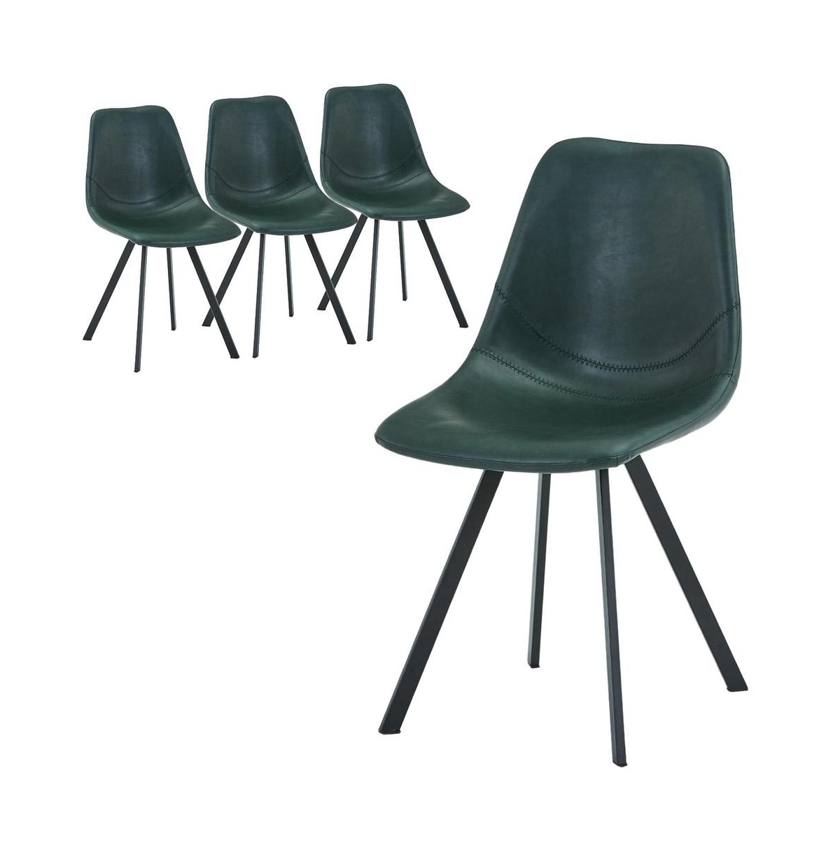 Click here for LeisureMod Markley 4-pcs Mid-Century Modern Leathe... prices