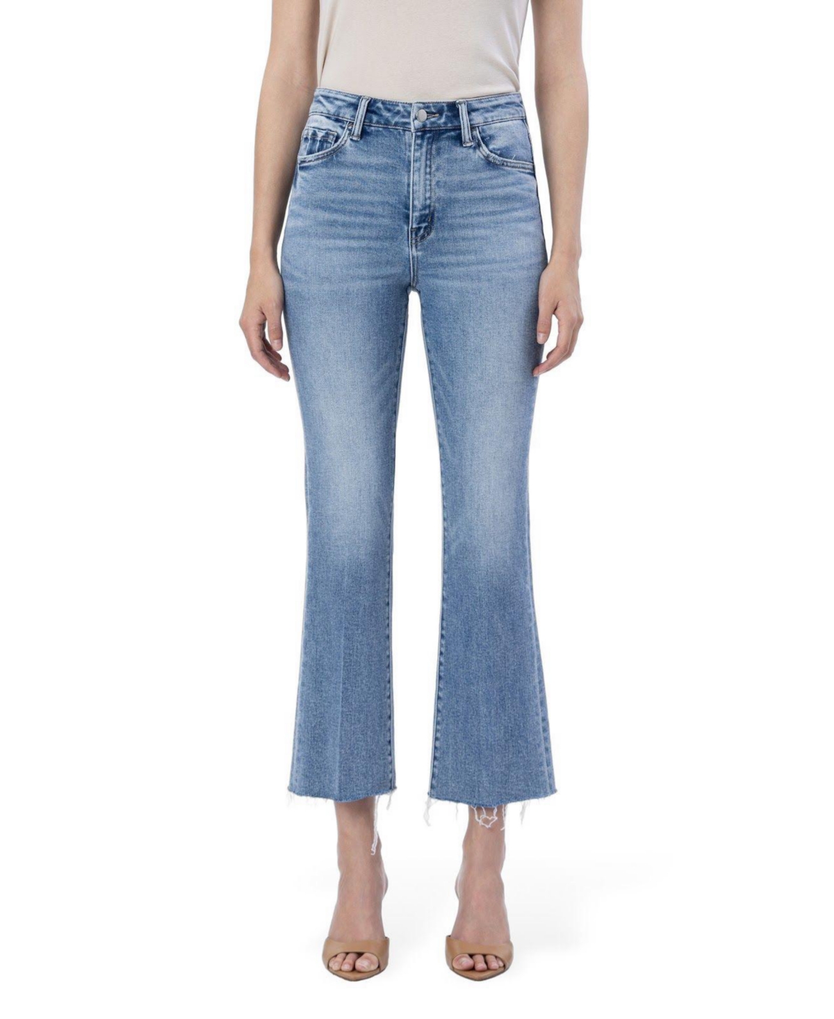 Click here for Flying Monkey Womens High Rise Raw Hem Kick Flare... prices