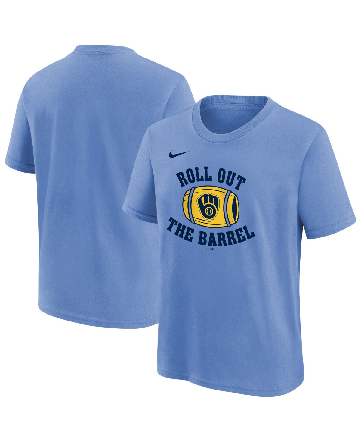 Click here for Nike Big Boys and Girls Light Blue Milwaukee Brewe... prices
