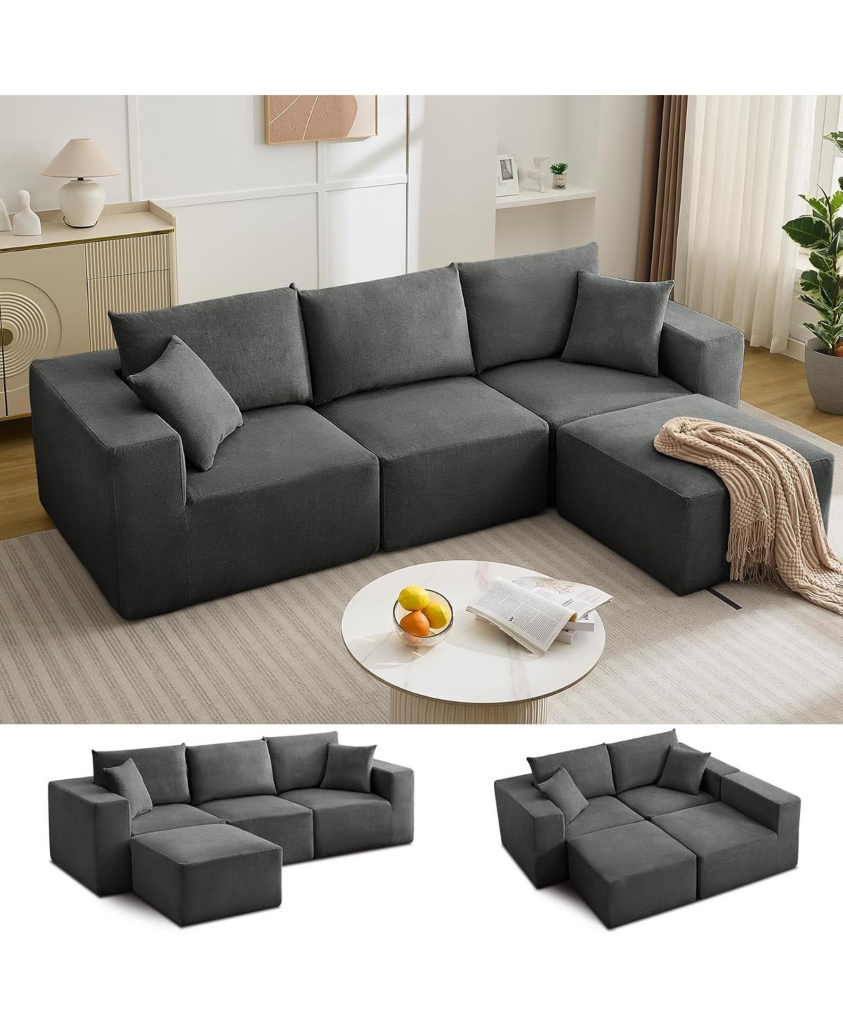 Click here for gaomon Oversized Sectional Couches for Living Room... prices