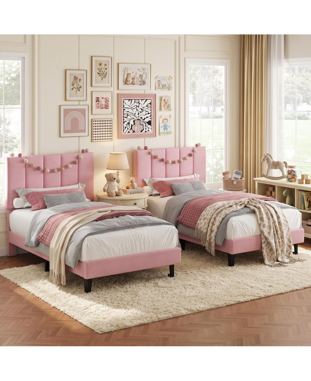 Click here for Gaomon 2 Set of Twin Size Bed Frame with Adjustabl... prices