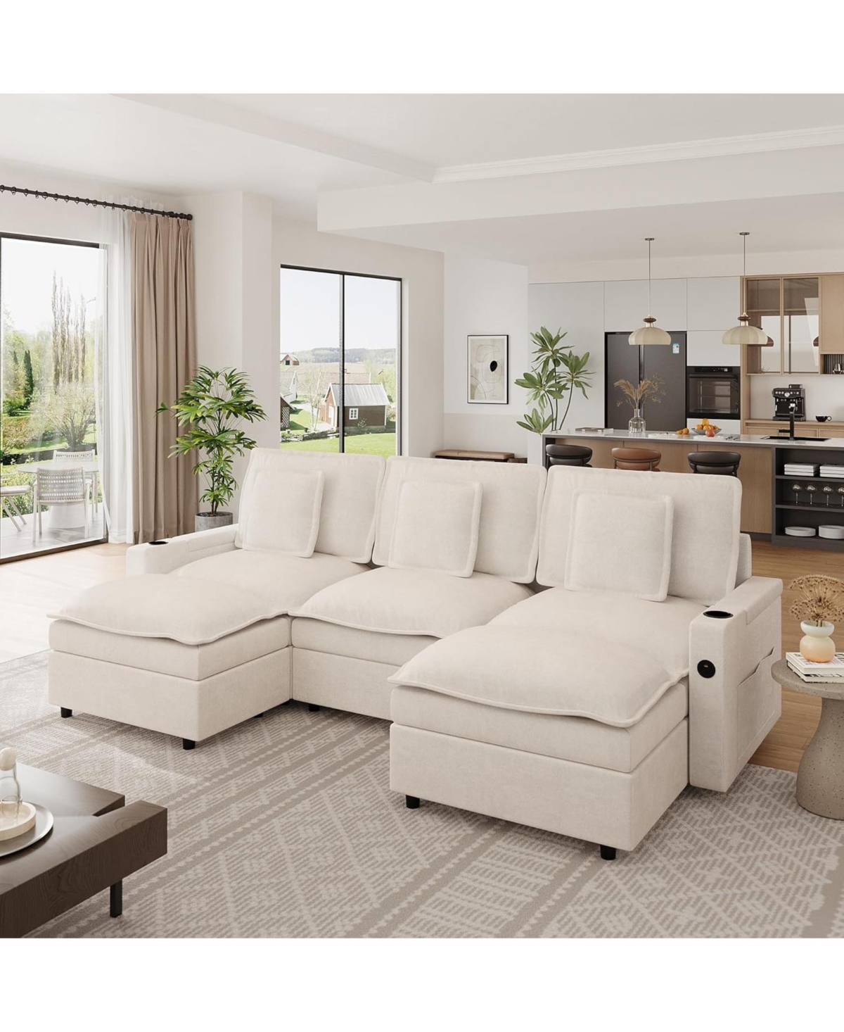 Click here for gaomon Sectional Couches for Living Room  108 Inch... prices
