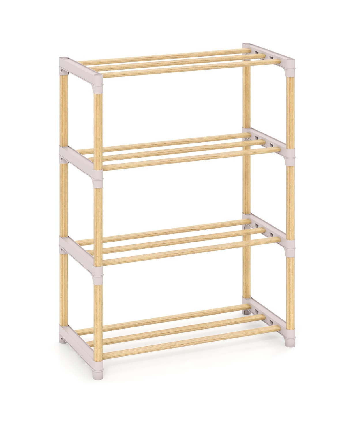 Click here for Slickblue Wooden Shoe Storage Rack with 4 Open Sla... prices