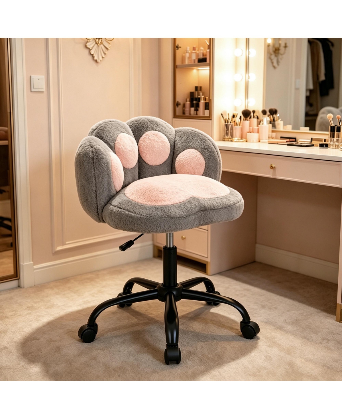 Click here for gaomon Cat Back Vanity Chair  Armless Adjustable S... prices