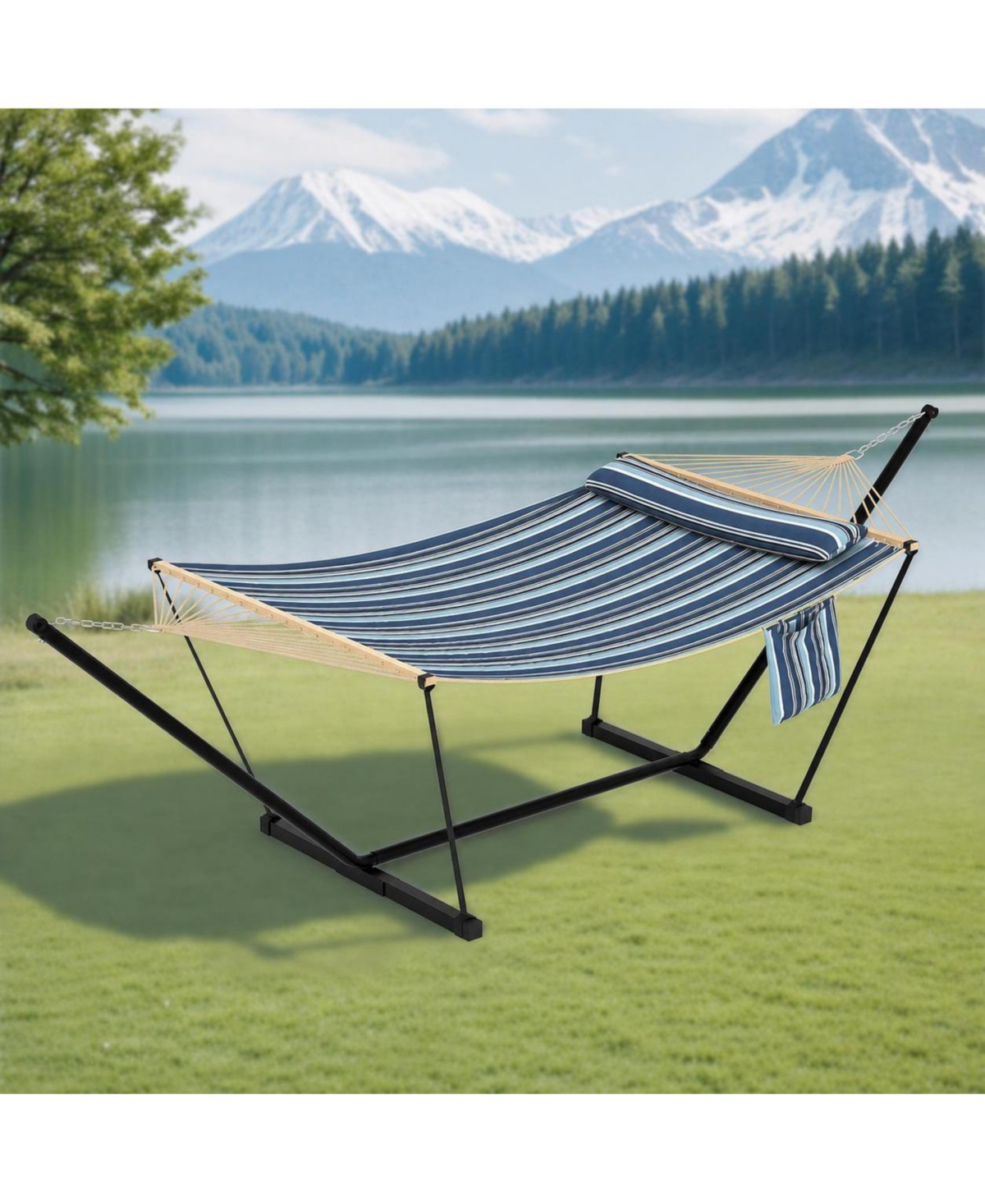 Click here for homfan 2 Person Hammock with Adjustable Steel Fram... prices