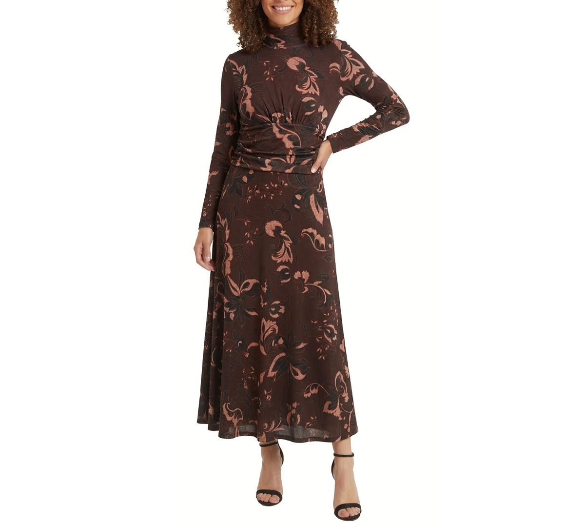 Click here for London Times Petite A-Line Midi Turtleneck Dress -... prices