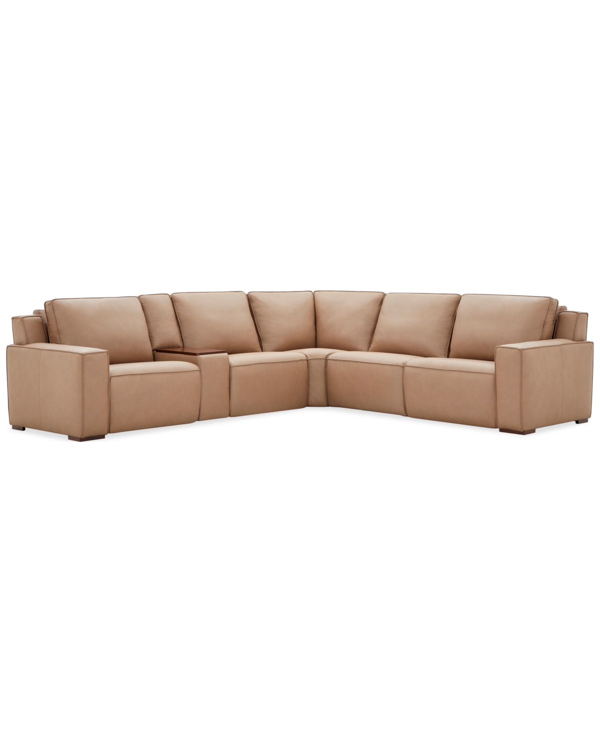 Click here for Aspen 3 Pm 6-Piece Leather L Sectional Sofa Set (L... prices