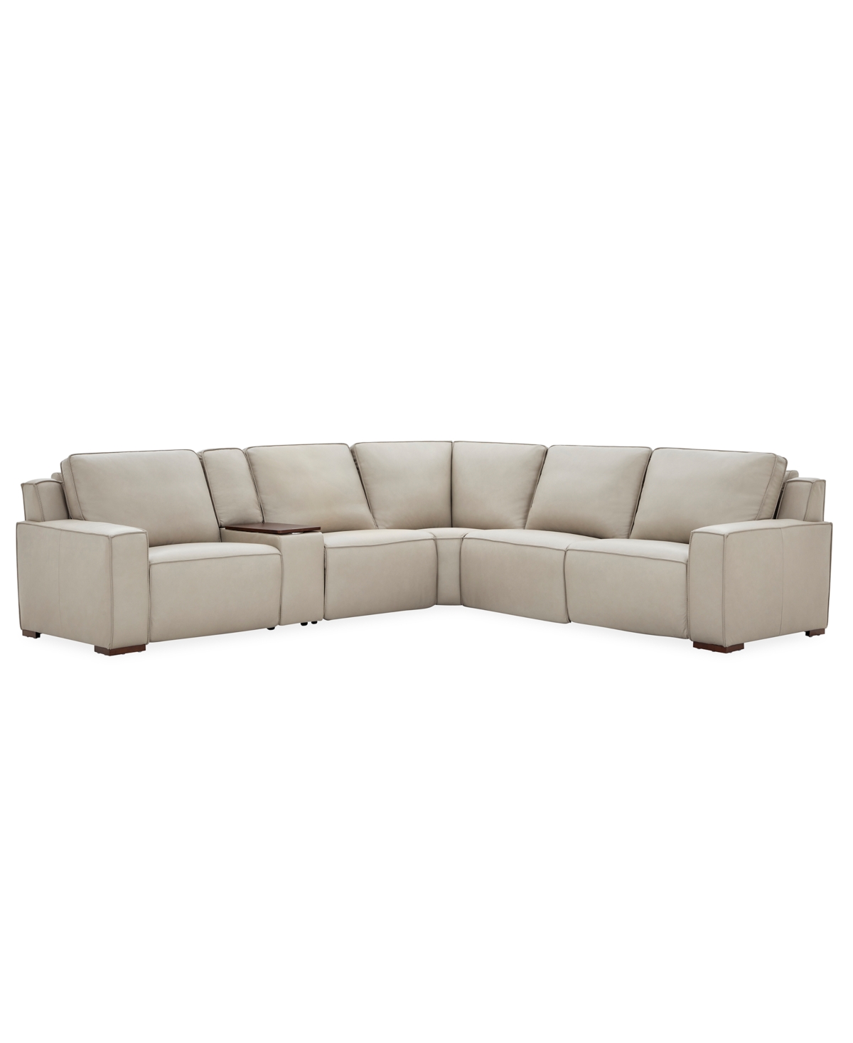 Click here for Aspen 3 Pm 6-Piece Leather L Sectional Sofa Set (L... prices