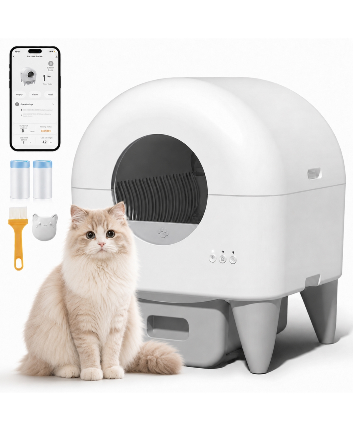 Click here for Cumrige Smart Automatic Cat Litter Box with App Co... prices