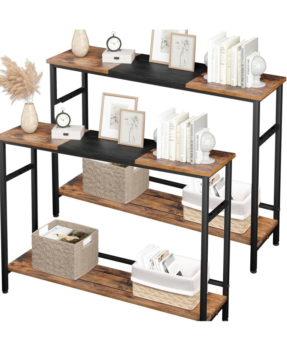 Click here for gaomon 2Pcs 39.3inch Narrow Console Table  Industr... prices