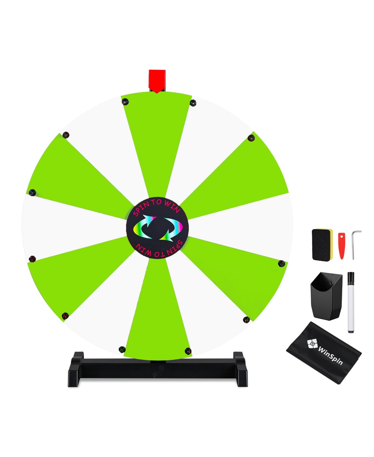 Click here for WinSpin 24 Display Prize Wheel Green and White Diy... prices