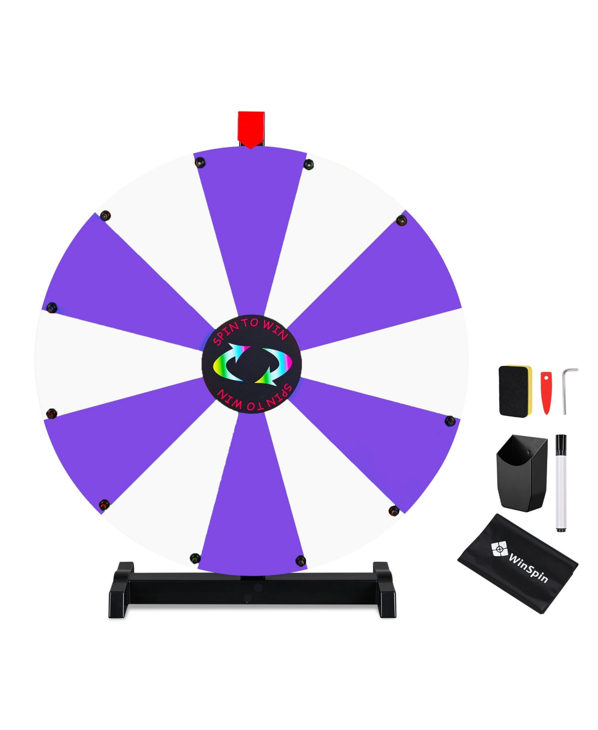 Click here for WinSpin 24 Display Prize Wheel Purple and White Di... prices