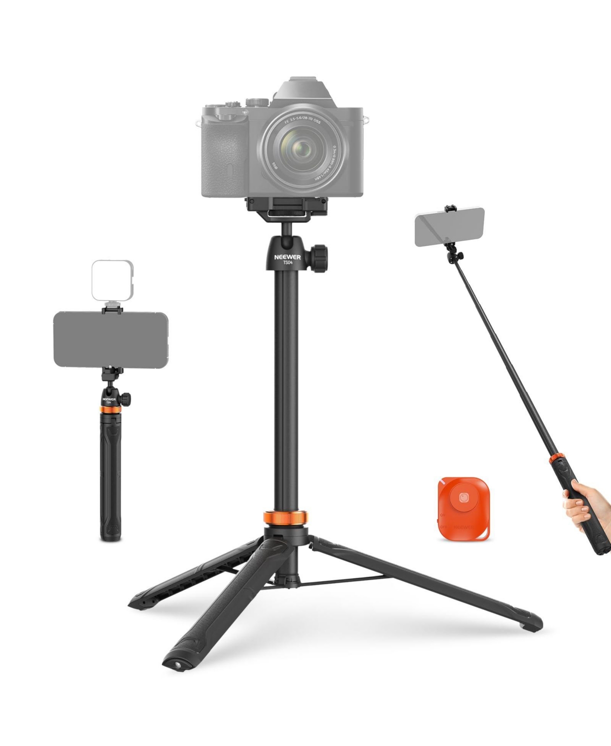 Click here for Neewer TS04 Remote Control Selfie Stick Tripod Com... prices