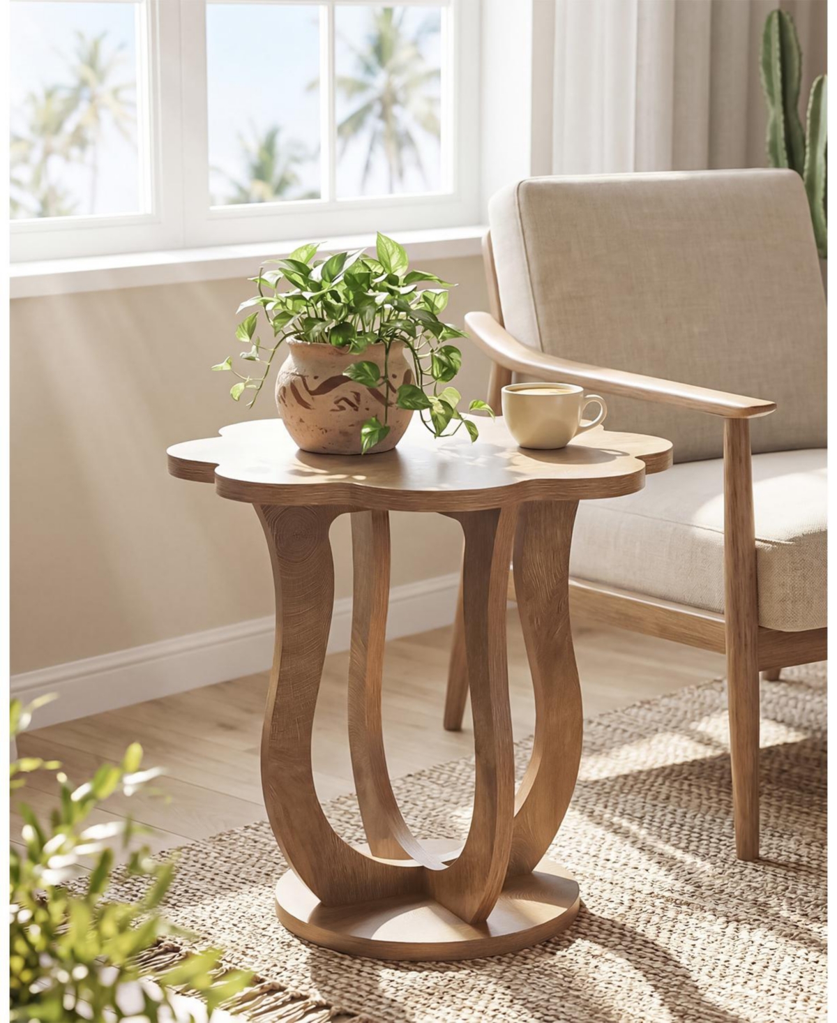 Click here for Tribesigns Side Table Set of 2  Flower-Shaped End... prices