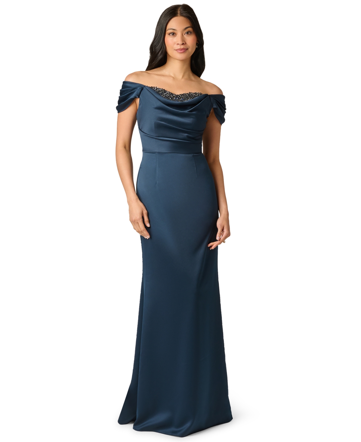 Click here for Adrianna Papell Womens Layered Bodice Gown Dress -... prices
