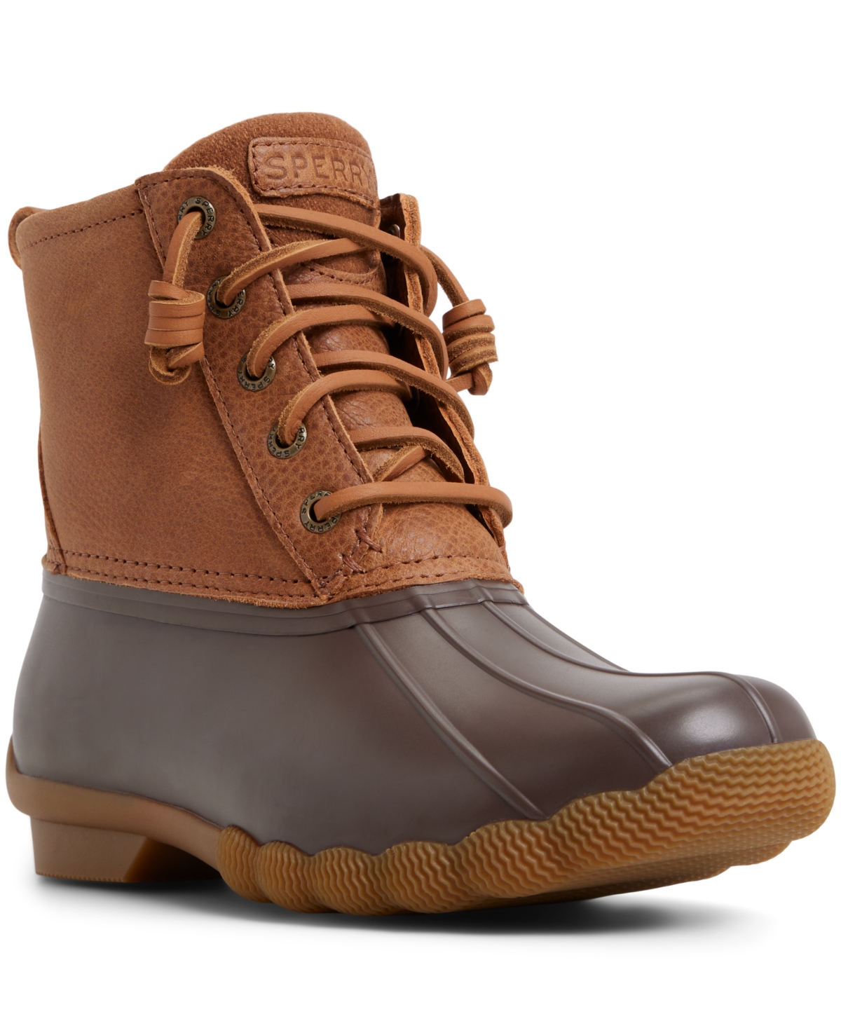 Click here for Sperry Womens Saltwater Lace-Up Duck Booties - Mix... prices