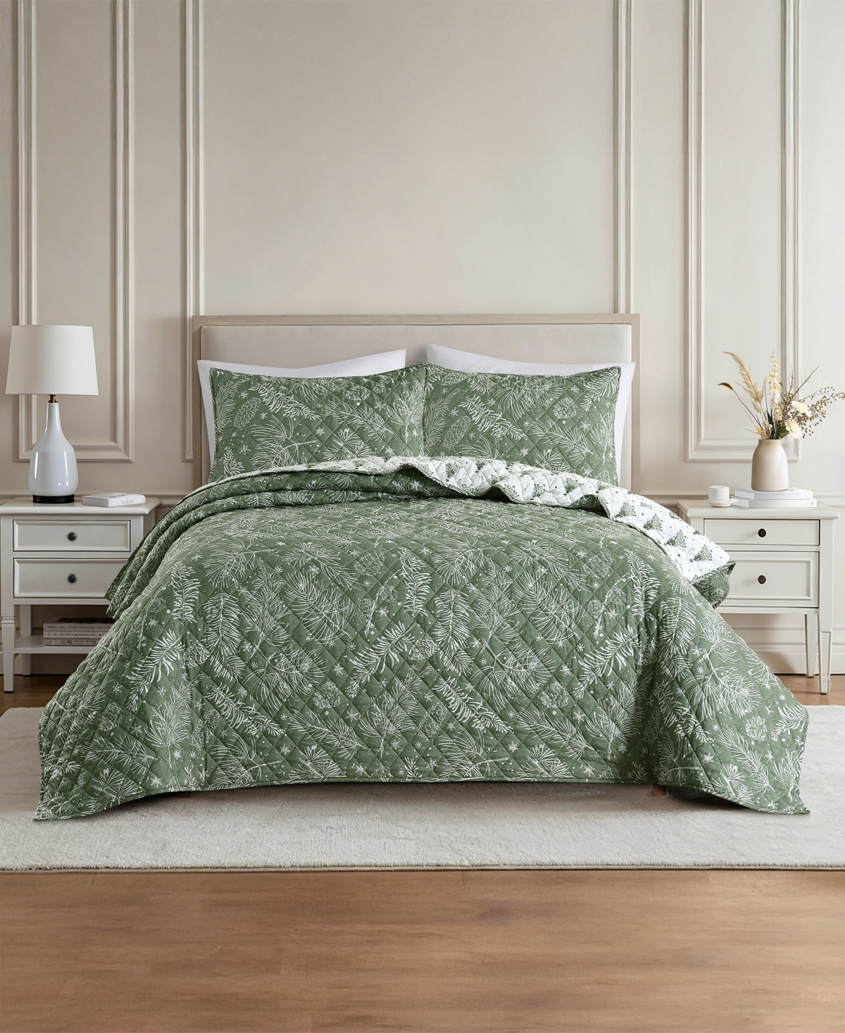 Click here for Lenox Pinecone Winter 3-Piece Quilt Set  Full/Quee... prices