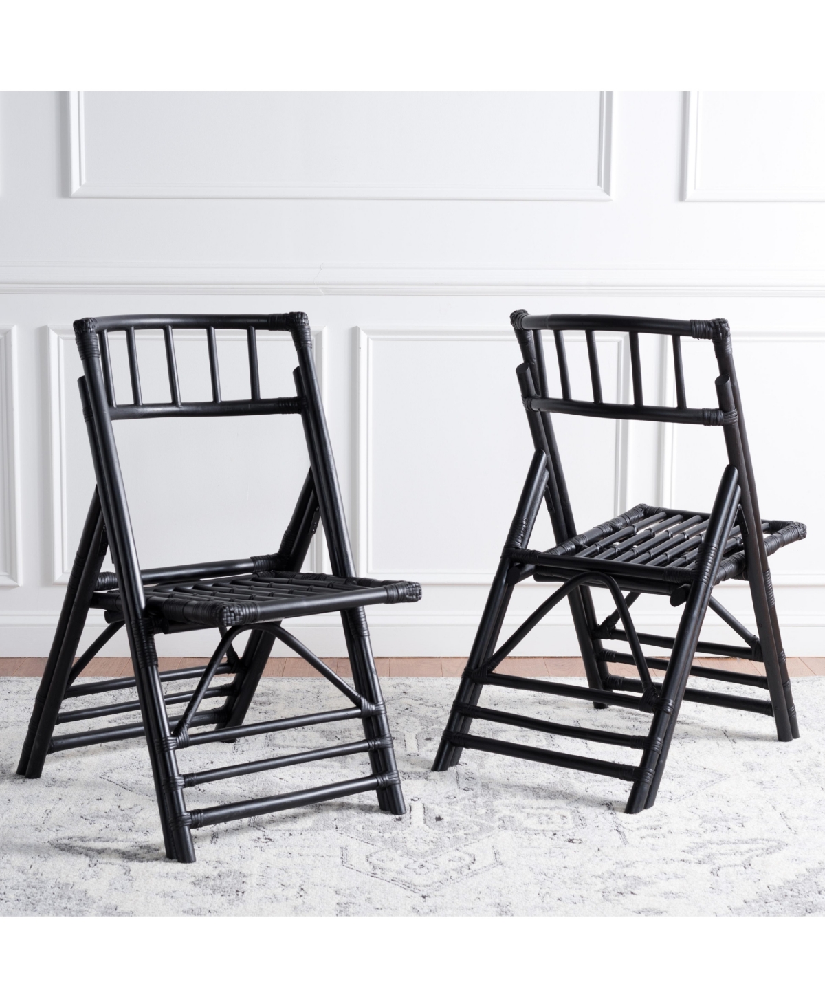 Click here for Safavieh Maja Rttn Folding Accent Chair - Black prices
