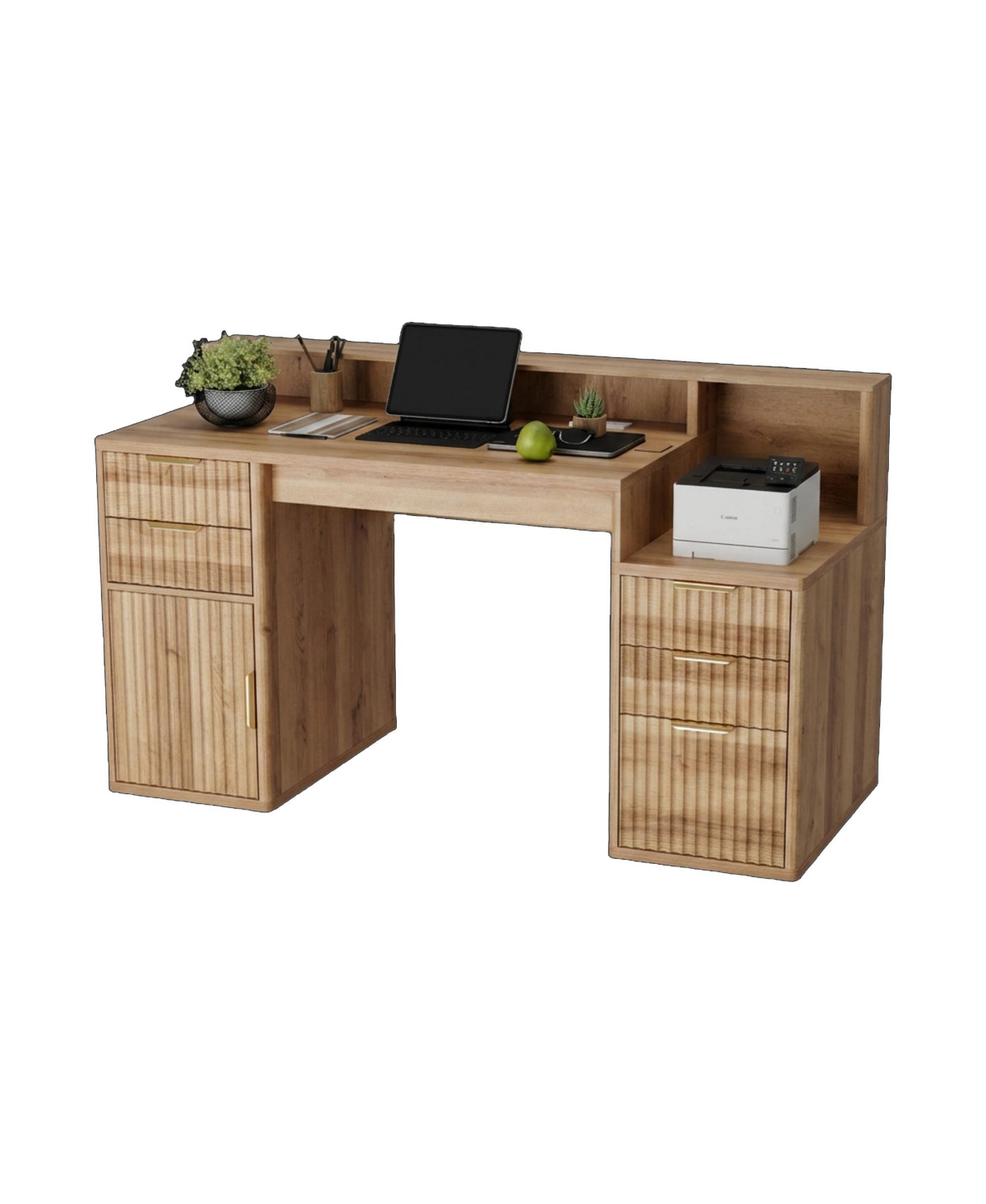 Click here for homfan Computer Desk with Hutch and Printer Stand... prices