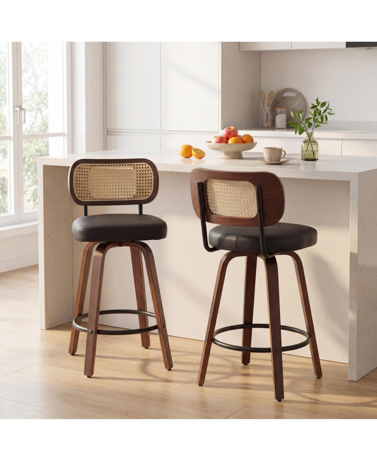 Click here for sumyeg Set of 2 Mid-Century Modern Swivel Bar Stoo... prices