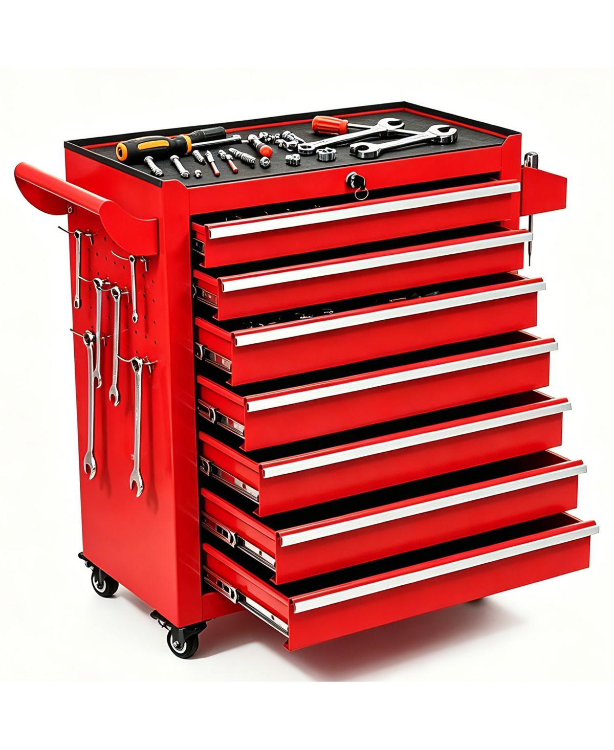 Click here for Clihome 7-Drawer Tool Cabinet - Red prices