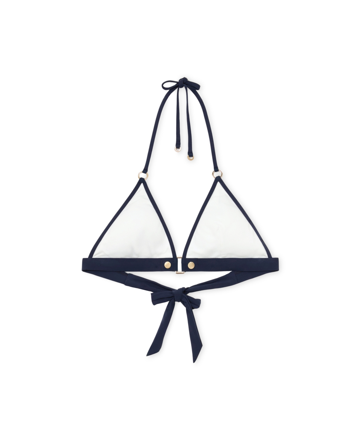 Click here for Reiss Womens Saskia Contrast Halterneck Triangle B... prices